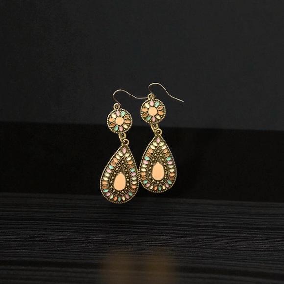 Fashion Jewelry | Jewelry | Vintage Style Boho Multicolored Drop ...